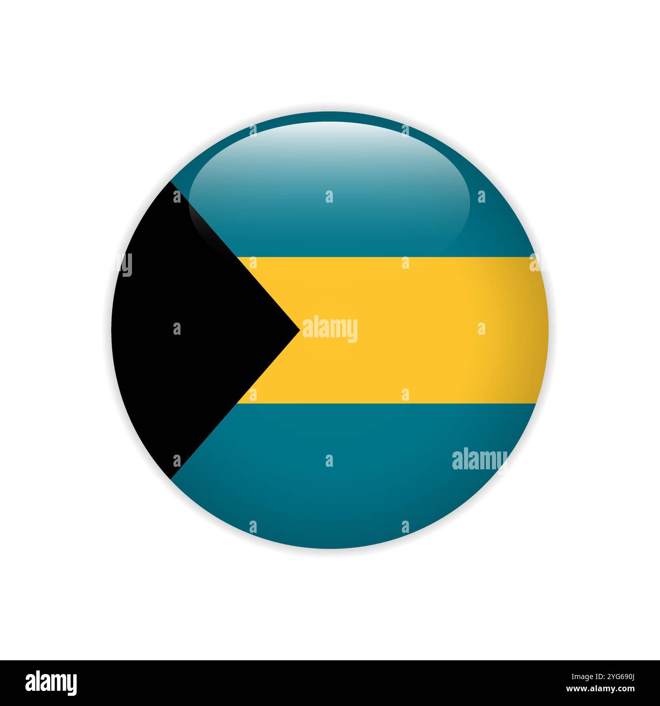 Bahamas flag on button Stock Vector Image & Art - Alamy