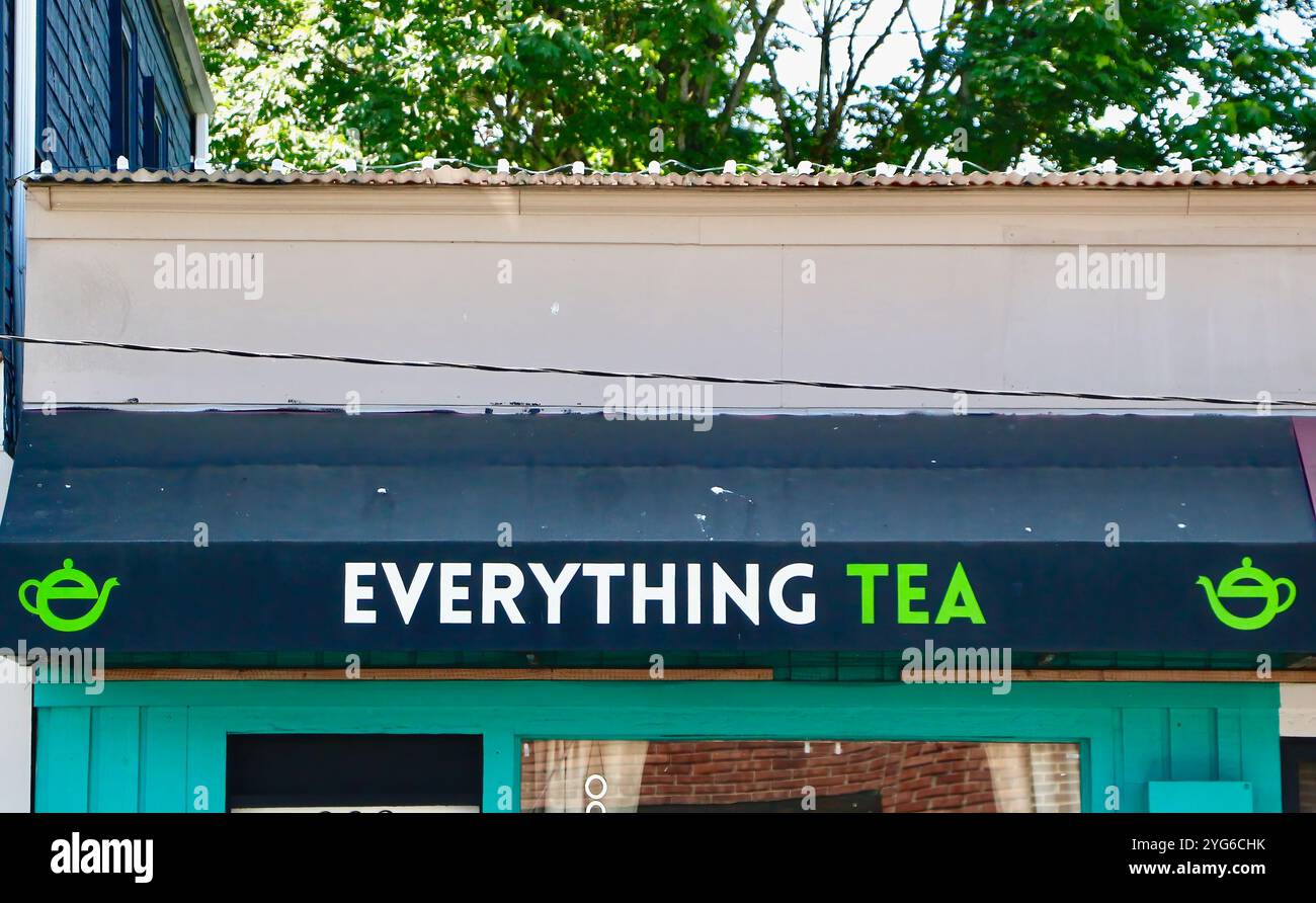 Awning and sign for Everything Tea retail tea shop First Street ...