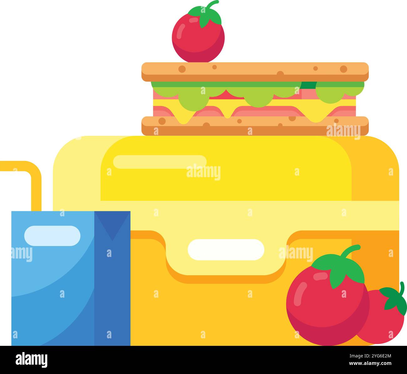 Nutritious school lunchbox Stock Vector Images - Alamy