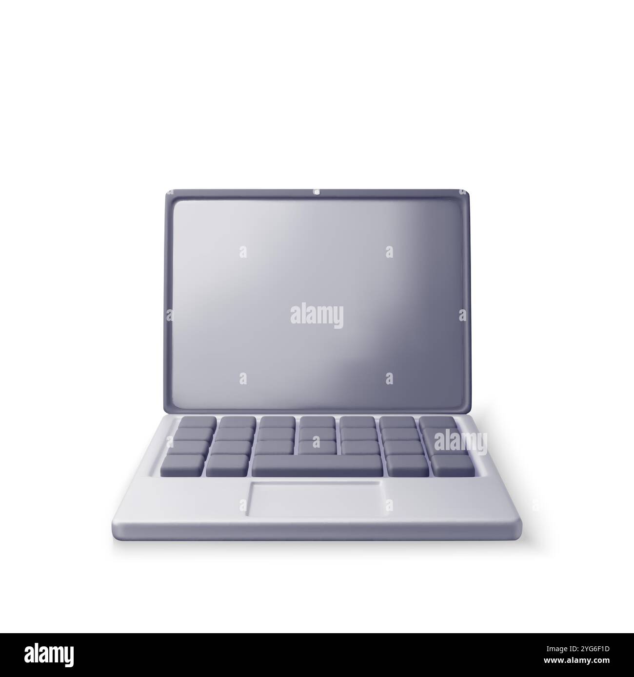 3D cartoon laptop computer isolated Stock Vector Image & Art - Alamy