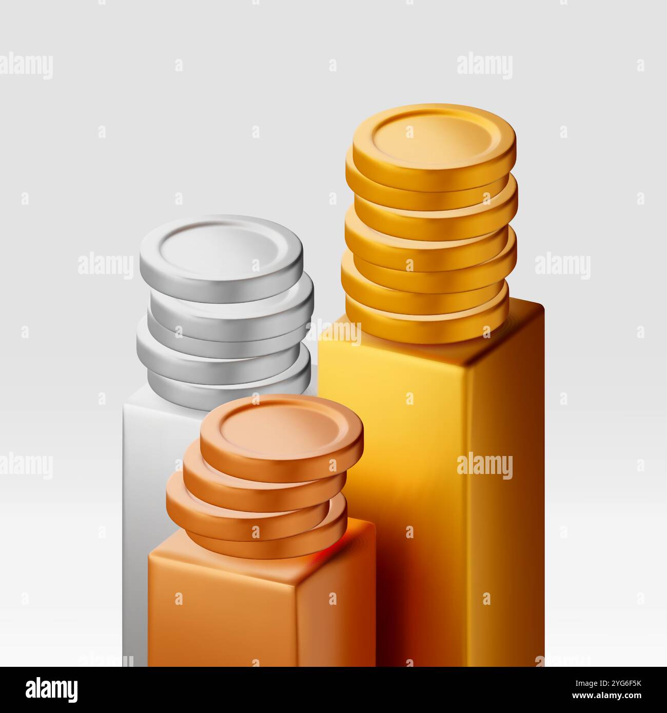 3d render gold block Stock Vector Images - Alamy