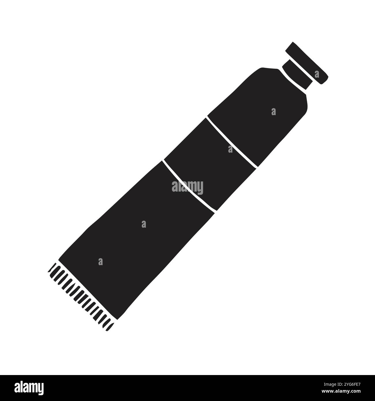 Vector hand drawn doodle sketch paint tube isolated on white background ...