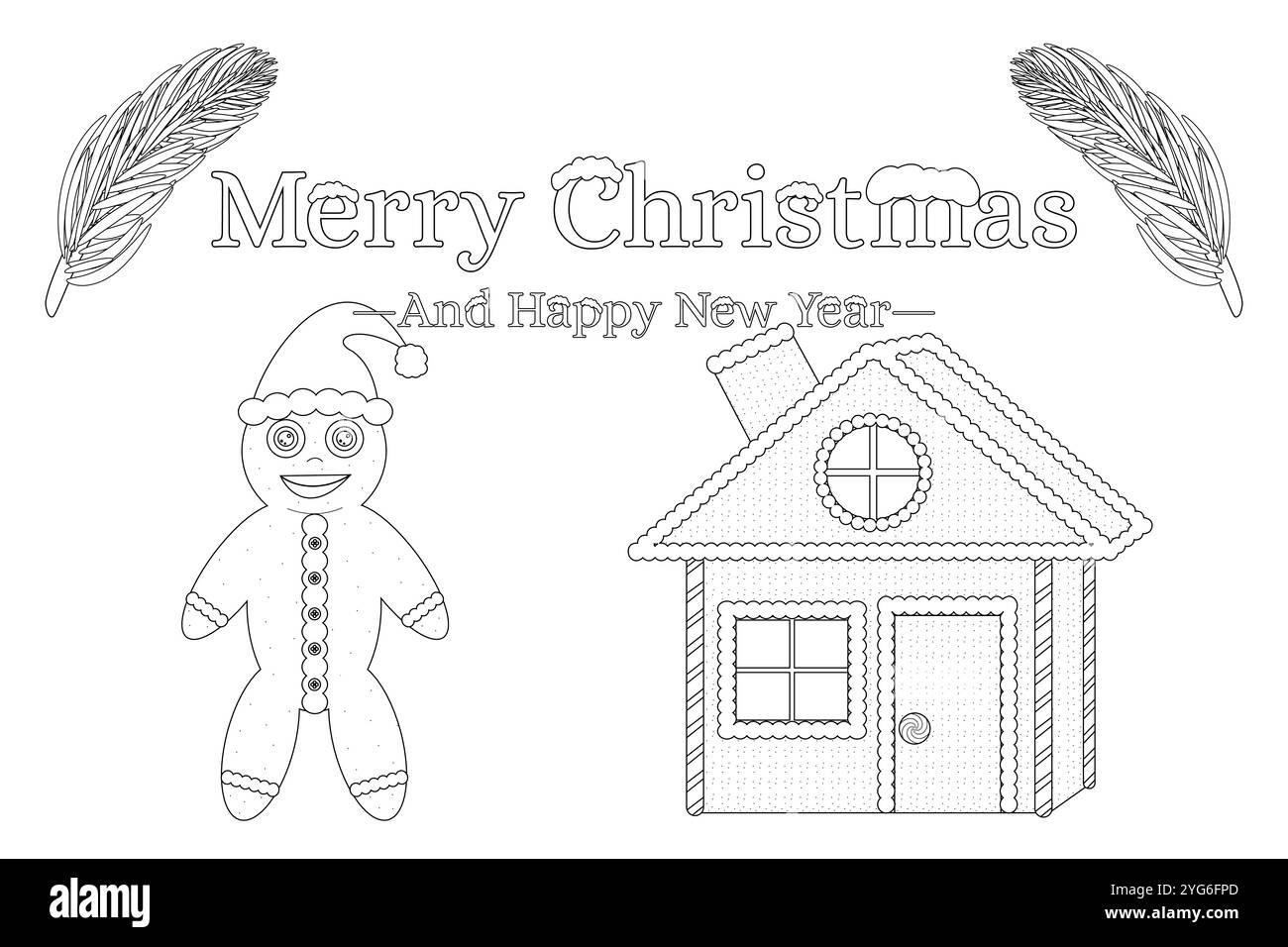 Kids gingerbread house Black and White Stock Photos & Images - Alamy