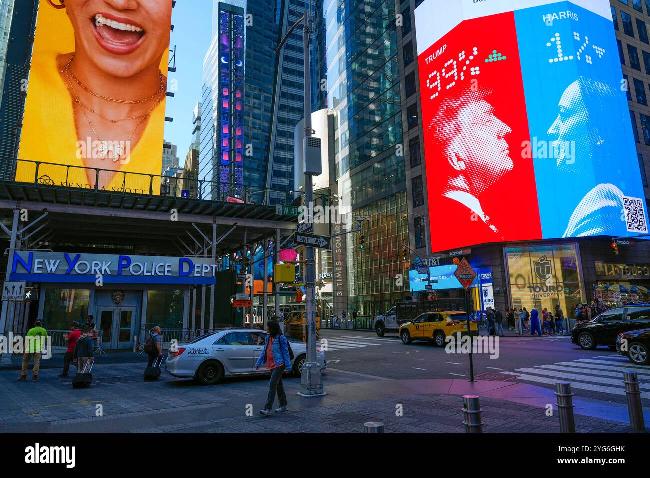 Images of U.S. President-elect Donald Trump and Kamala Harris are ...
