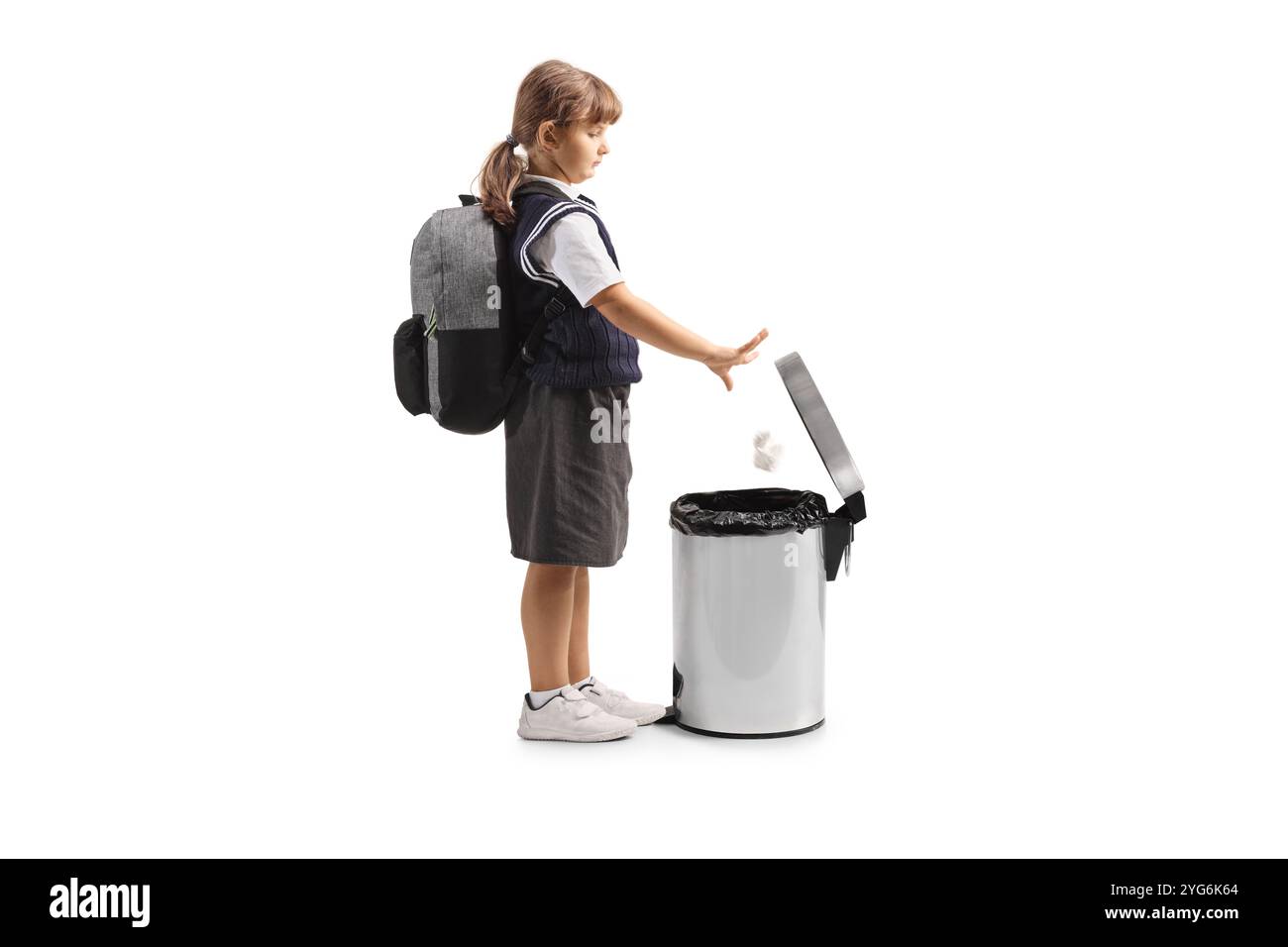 Child throwing garbage hi-res stock photography and images - Alamy