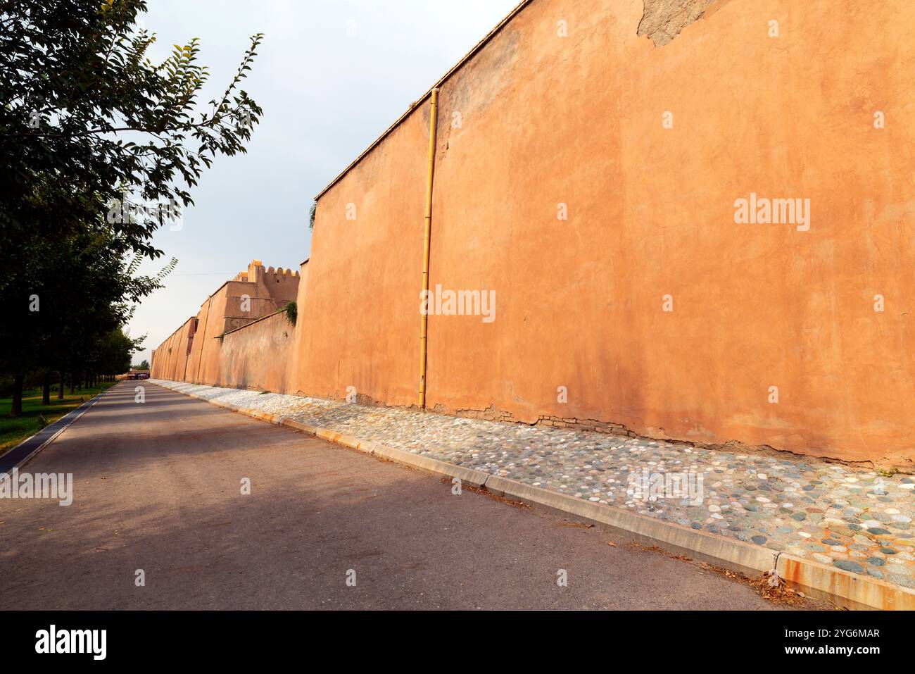 City wall of old town Shakhrisabz, the birth town of Amir Timur the ...
