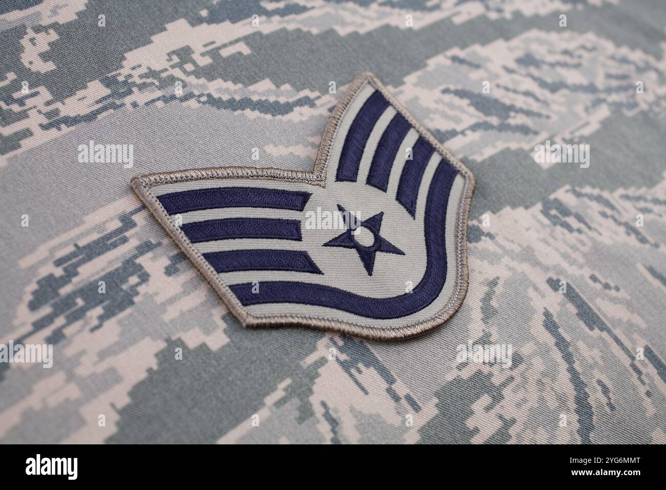 US AIR FORCE Staff Sergeant rank patch on digital tiger-stripe pattern ...