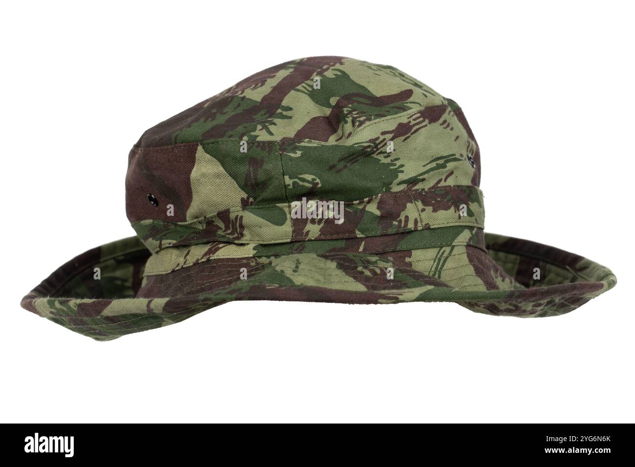 jungle camo boonie hat isolated on white background Stock Photo - Alamy