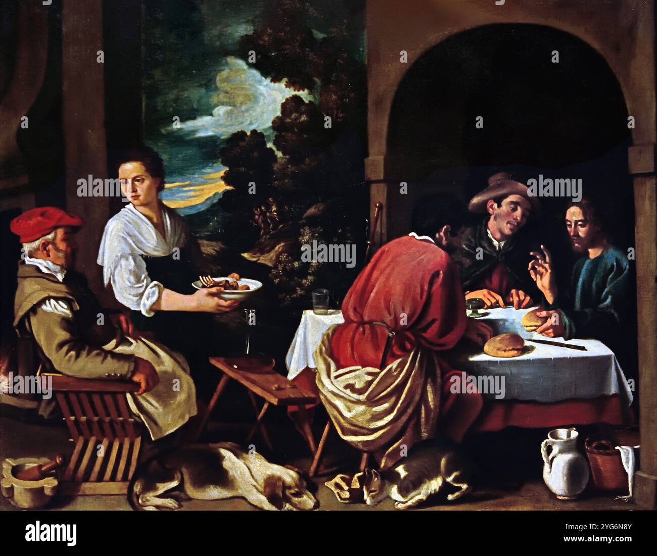 The Supper at Emmaus,1600, Pedro de Orrente 1580-1645 Murcia-Valencia ...