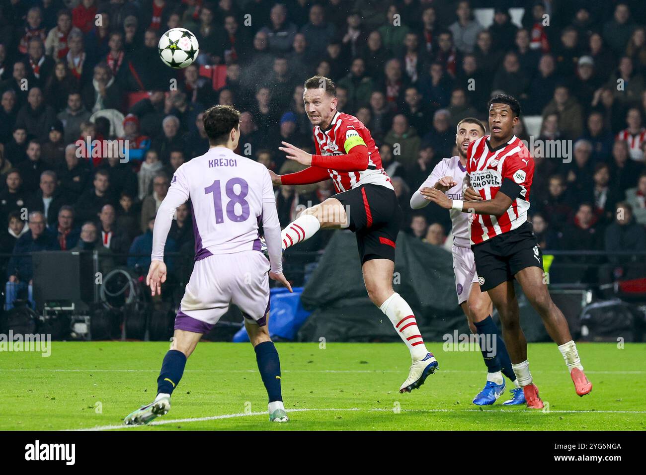 EINDHOVEN, 05-11-2024, Philips stadium. Dutch football. Champions League, season 2024/2025. PSV ...