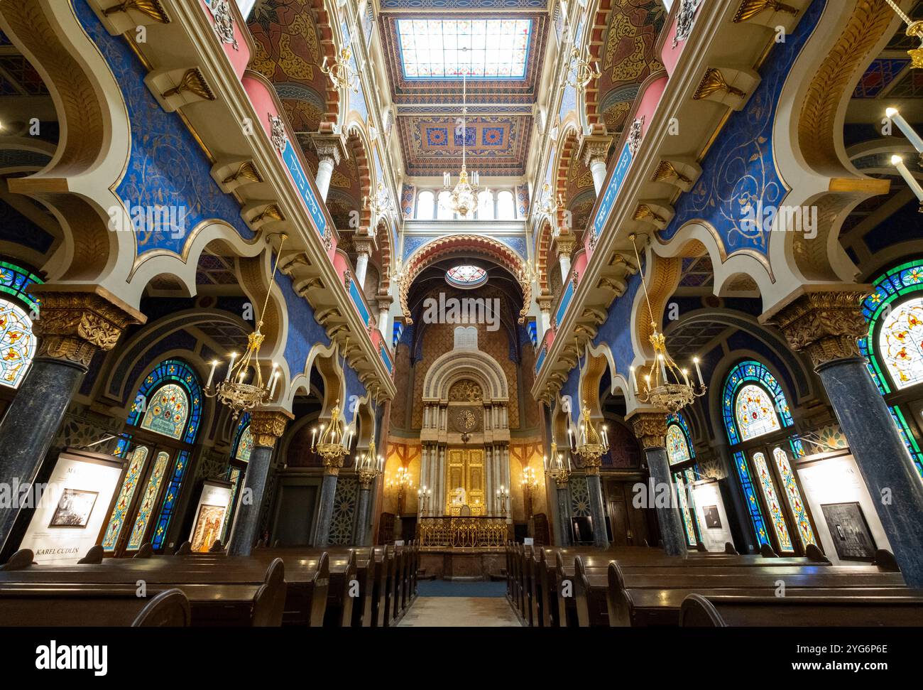 Ornate and colourful Jerusalem Synagogue, also known as the Jubilee ...