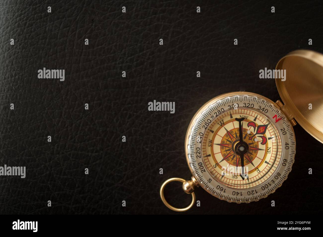 vintage plated compass Stock Photo - Alamy