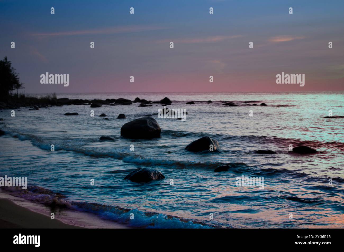 rocky beach in Saulkrasti sea side Stock Photo - Alamy