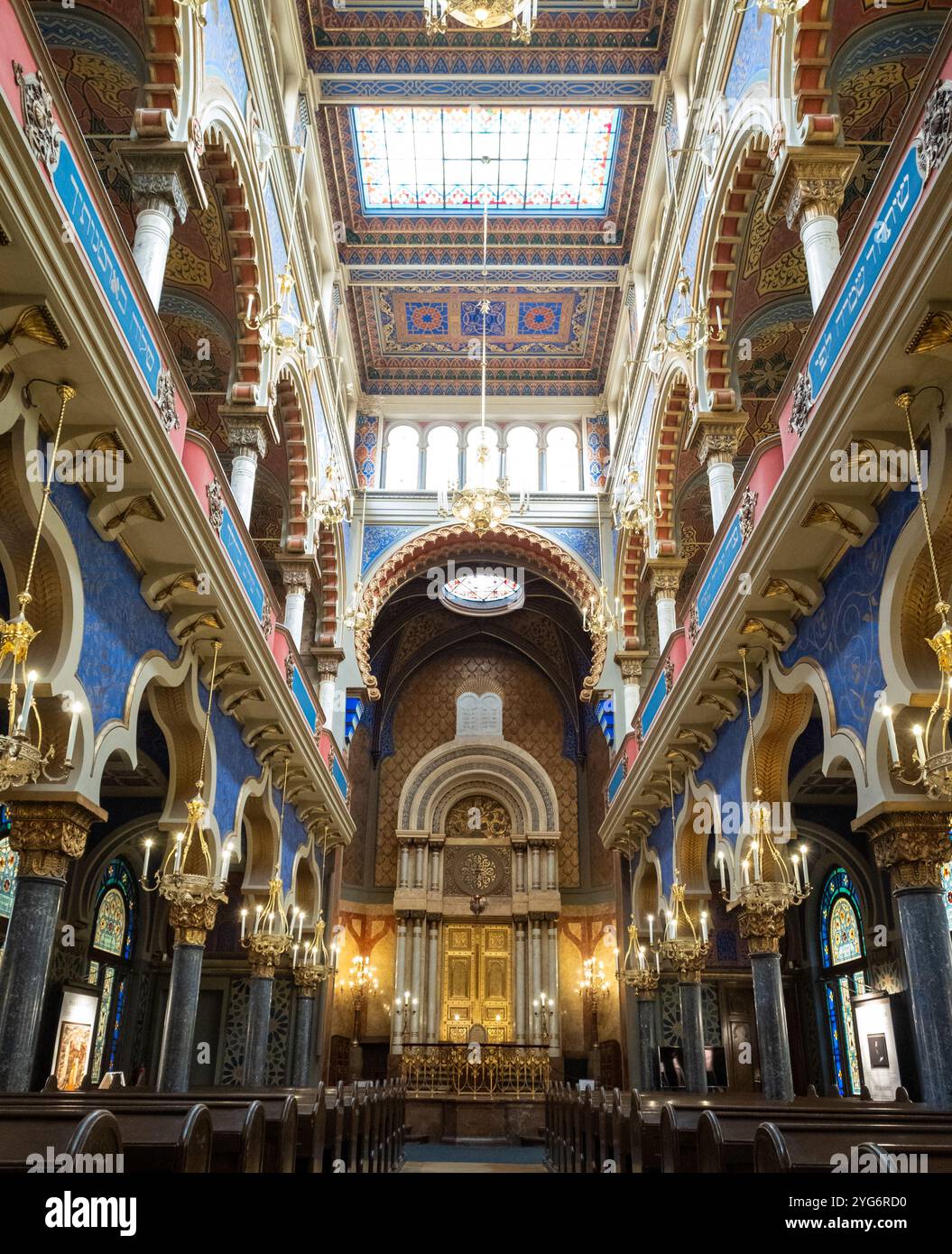 Ornate and colourful Jerusalem Synagogue, also known as the Jubilee ...