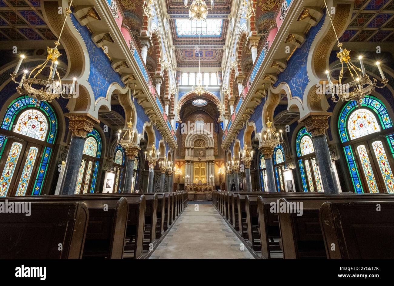 Ornate and colourful Jerusalem Synagogue, also known as the Jubilee ...