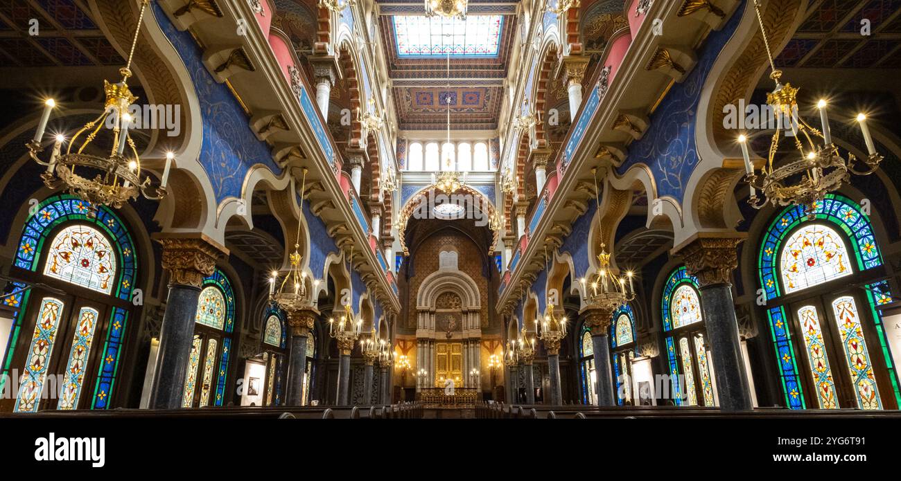 Ornate and colourful Jerusalem Synagogue, also known as the Jubilee ...