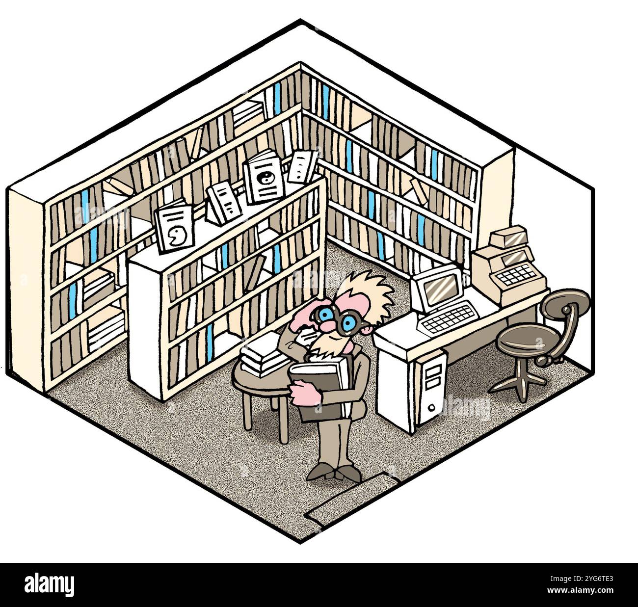 Local library interior Cut Out Stock Images & Pictures - Alamy