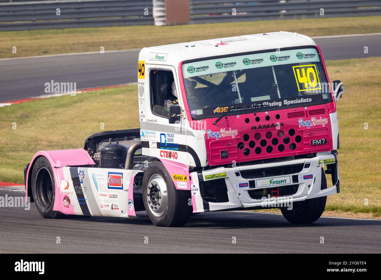Archie Handy in his Povey Haulage Volvo FM7 during the 2024 British ...