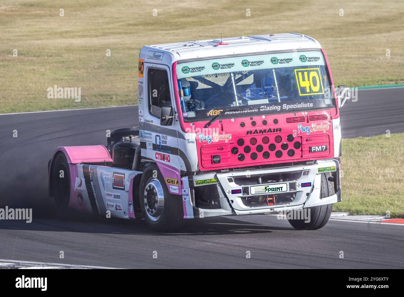 Archie Handy in his Povey Haulage Volvo FM7 during the 2024 British ...