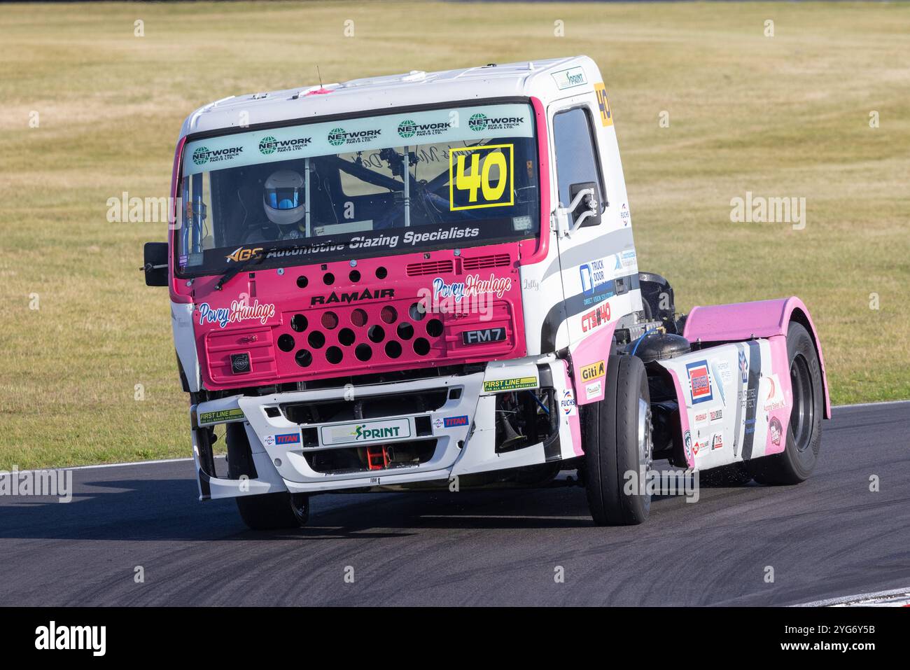 Archie Handy in his Povey Haulage Volvo FM7 during the 2024 British ...