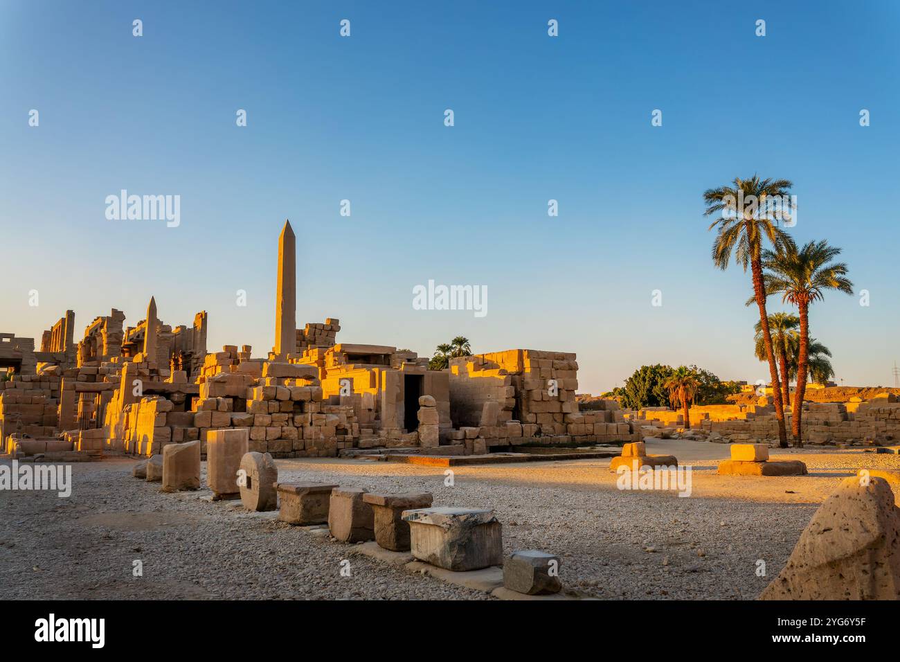 Karnak temple complex on the east bank of the Nile river, in Luxor ...