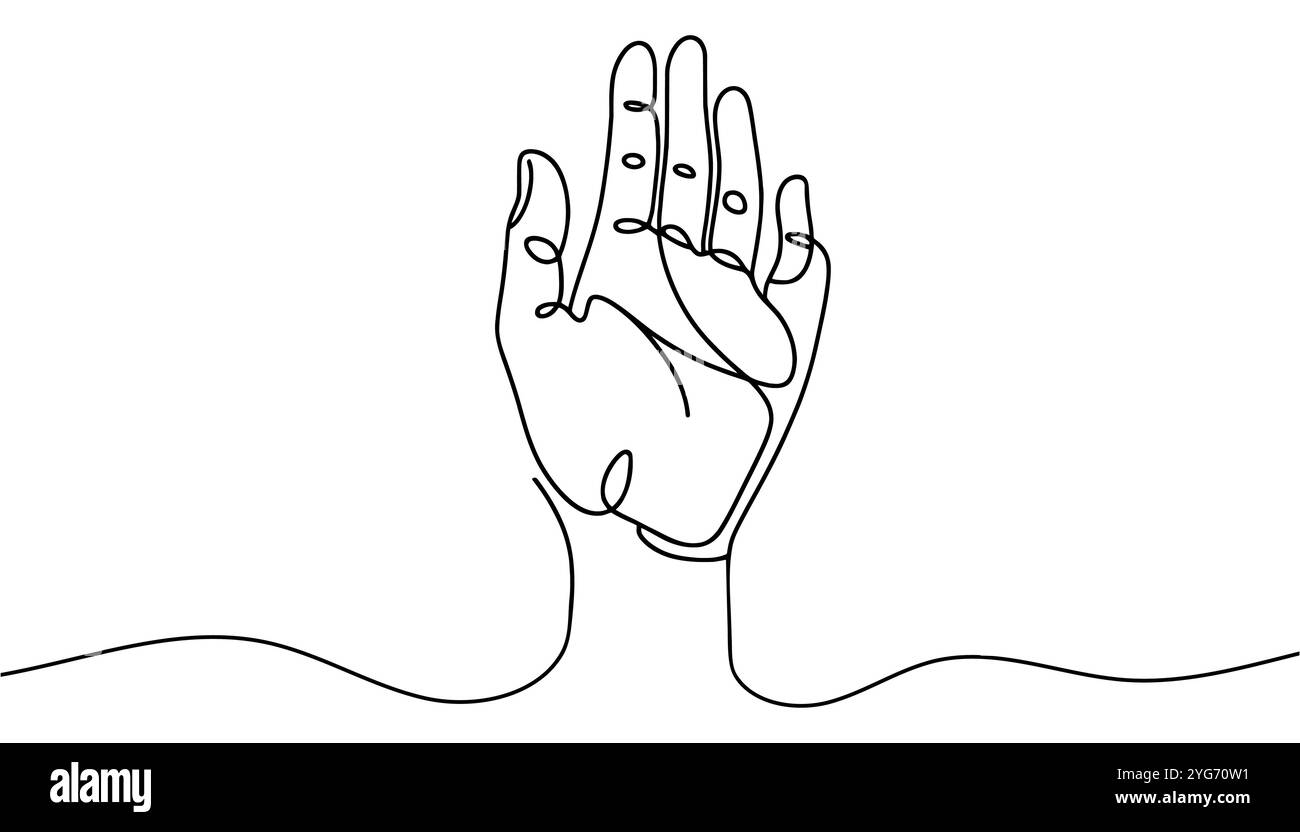 The hand is drawn with one continuous line Stock Vector Image & Art - Alamy