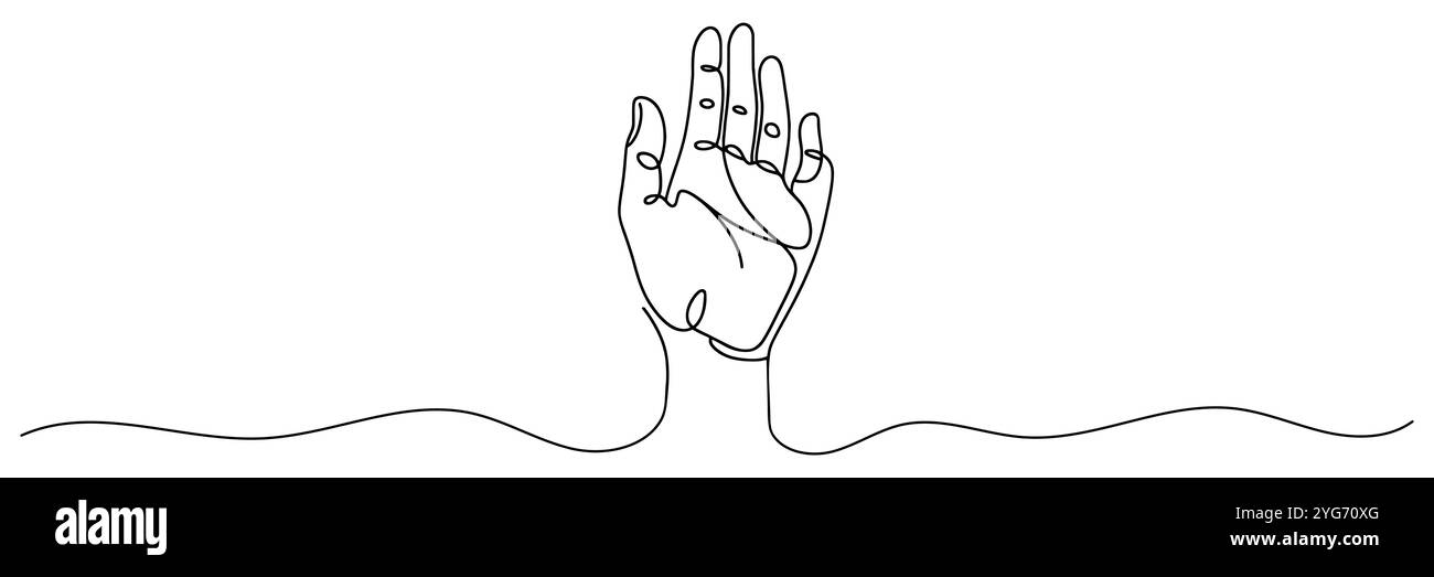 The hand is drawn with one continuous line Stock Vector Image & Art - Alamy