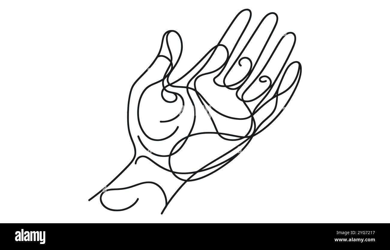 The hand is drawn with one continuous line Stock Vector Image & Art - Alamy