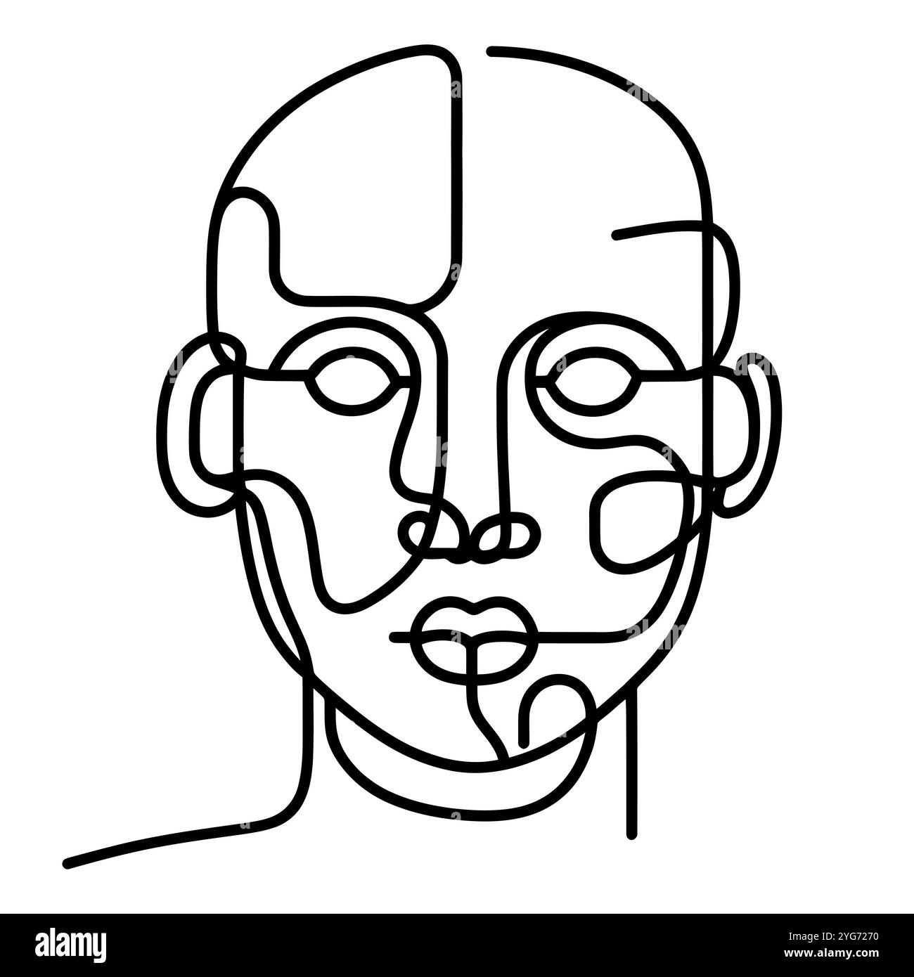Robot Head Drawing