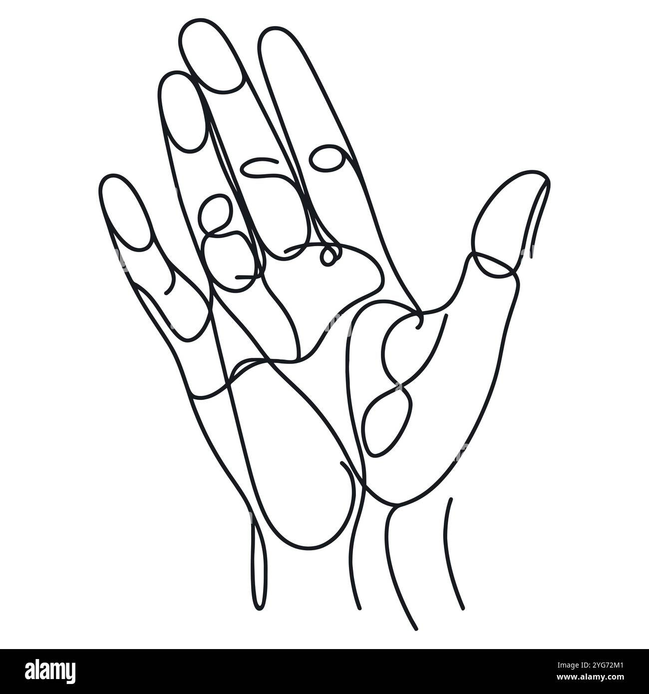 The hand is drawn with one continuous line Stock Vector Image & Art - Alamy