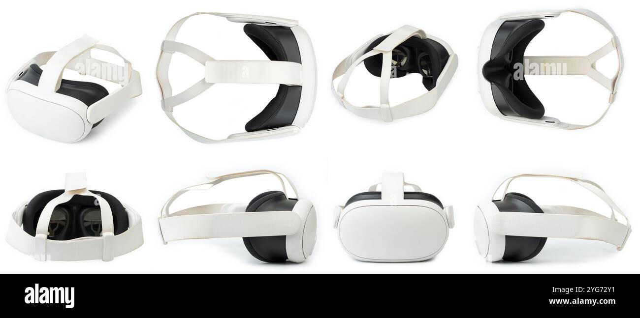 Vr wearable goggles device different views isolated on white background ...