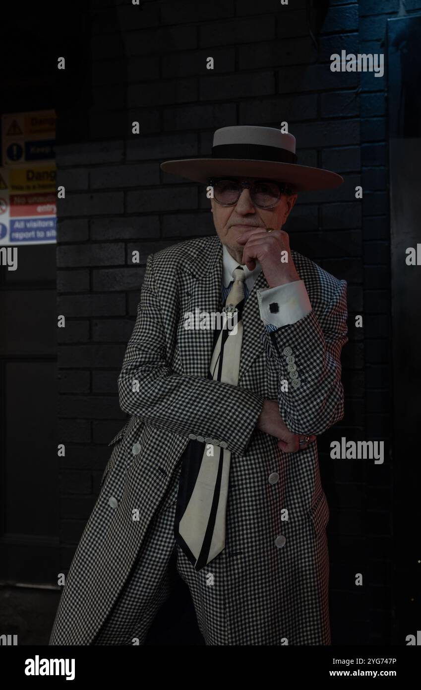 Icon George Skeggs AKA Soho George walking around the West End in his ...