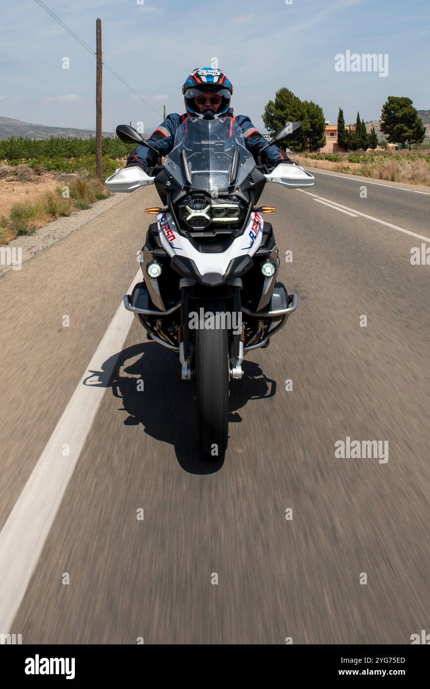Riding a motorcycle on the highway Stock Photo - Alamy