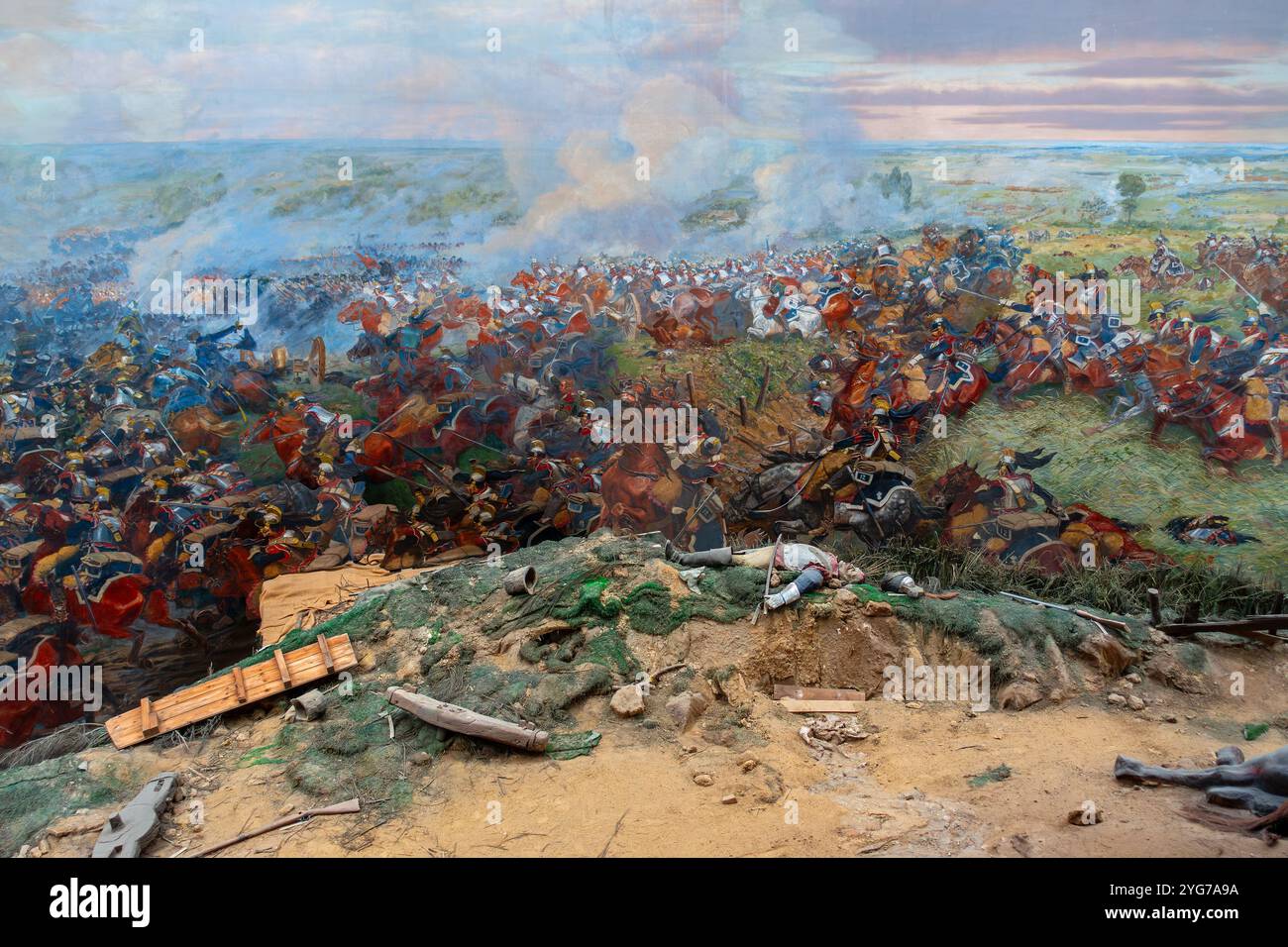 Battlefield scene at the Panorama, 360° fresco by Louis Dumoulin ...