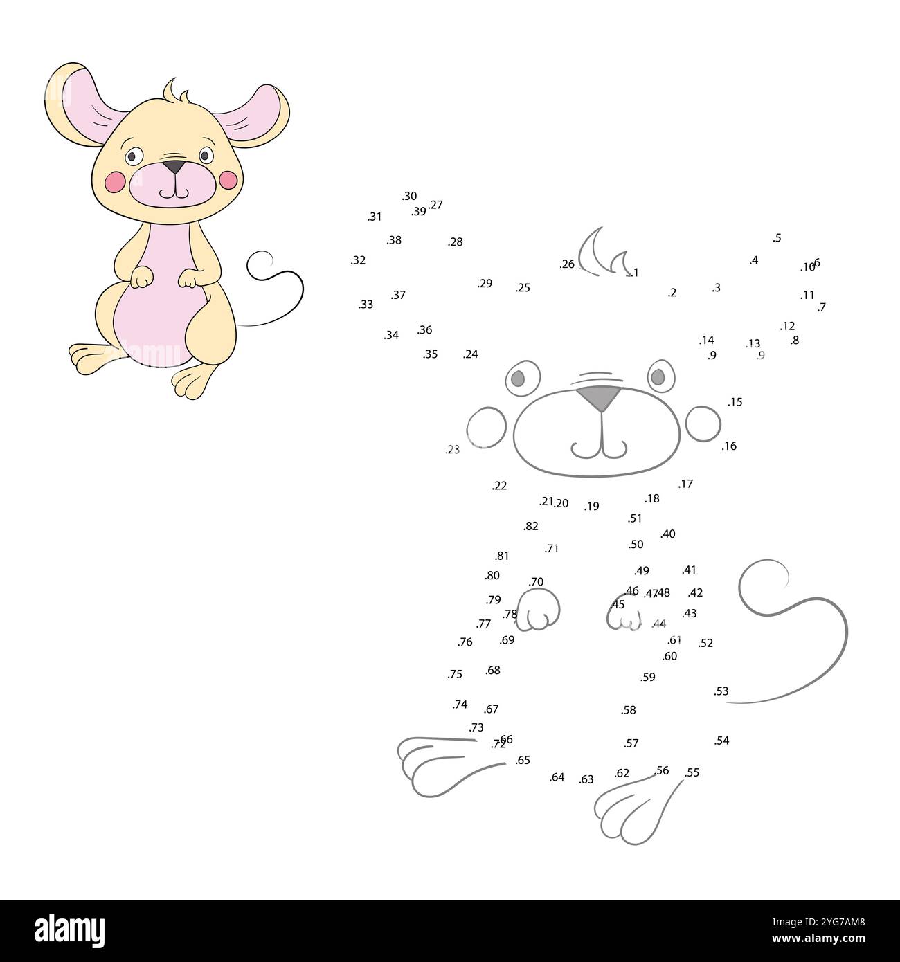 Connect the dots game mouse Stock Vector Images - Alamy