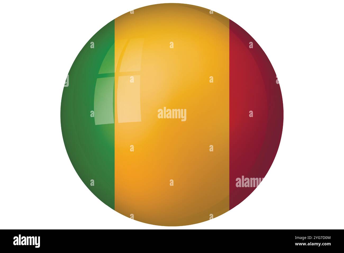 Flag of Mali. National symbol in official colors. Template icon ...