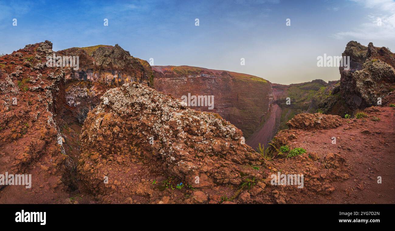 Volcano Crater - Mt. Vesuvius in Italy Stock Photo - Alamy