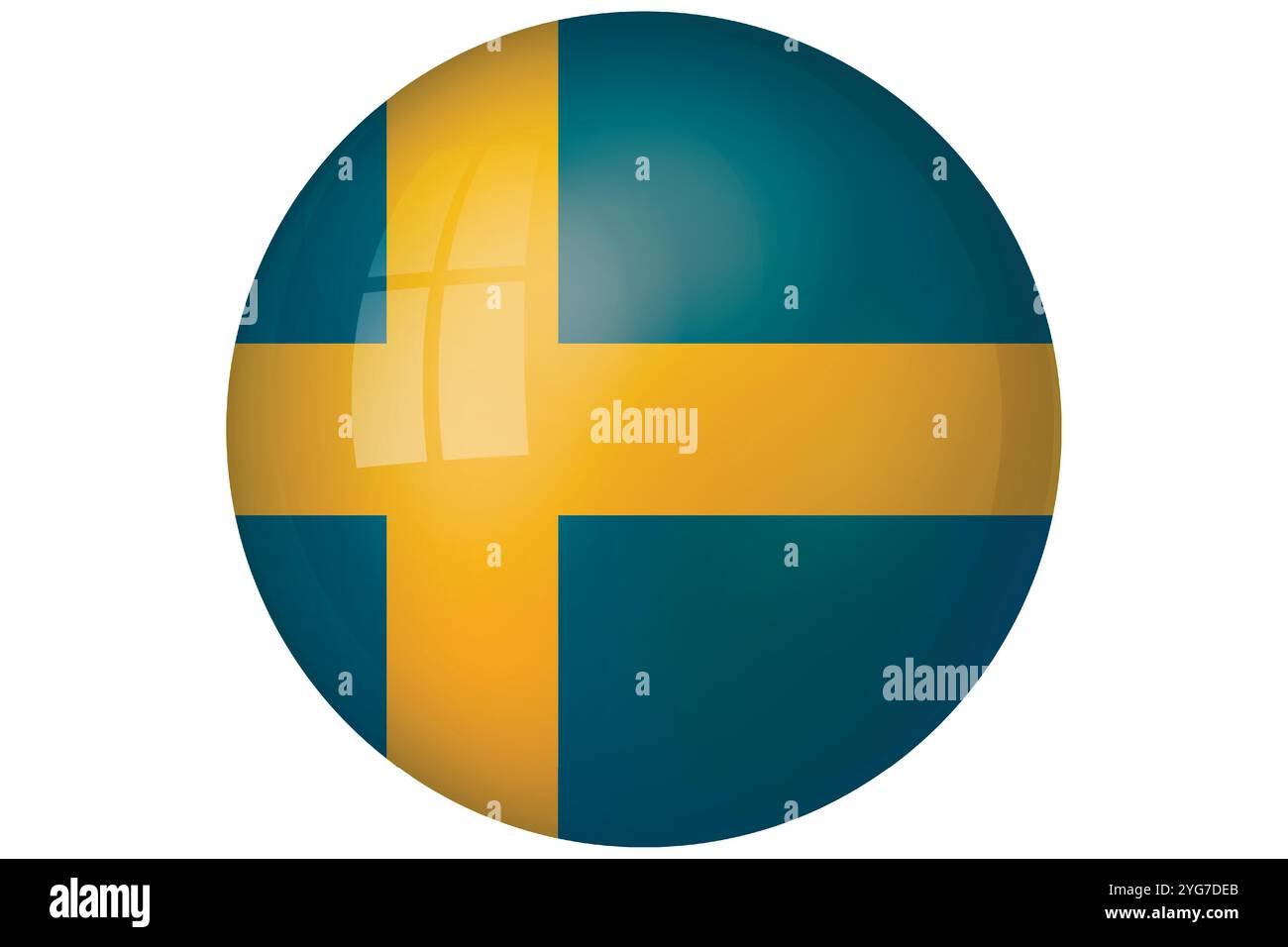 Flag of Sweden. Swedish national symbol in official colors. Template ...
