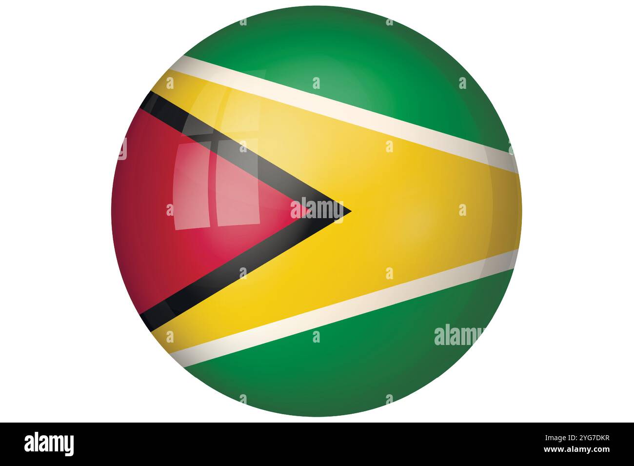 Flag of Guyana. National symbol in official colors. Template icon. Abstract vector background ...