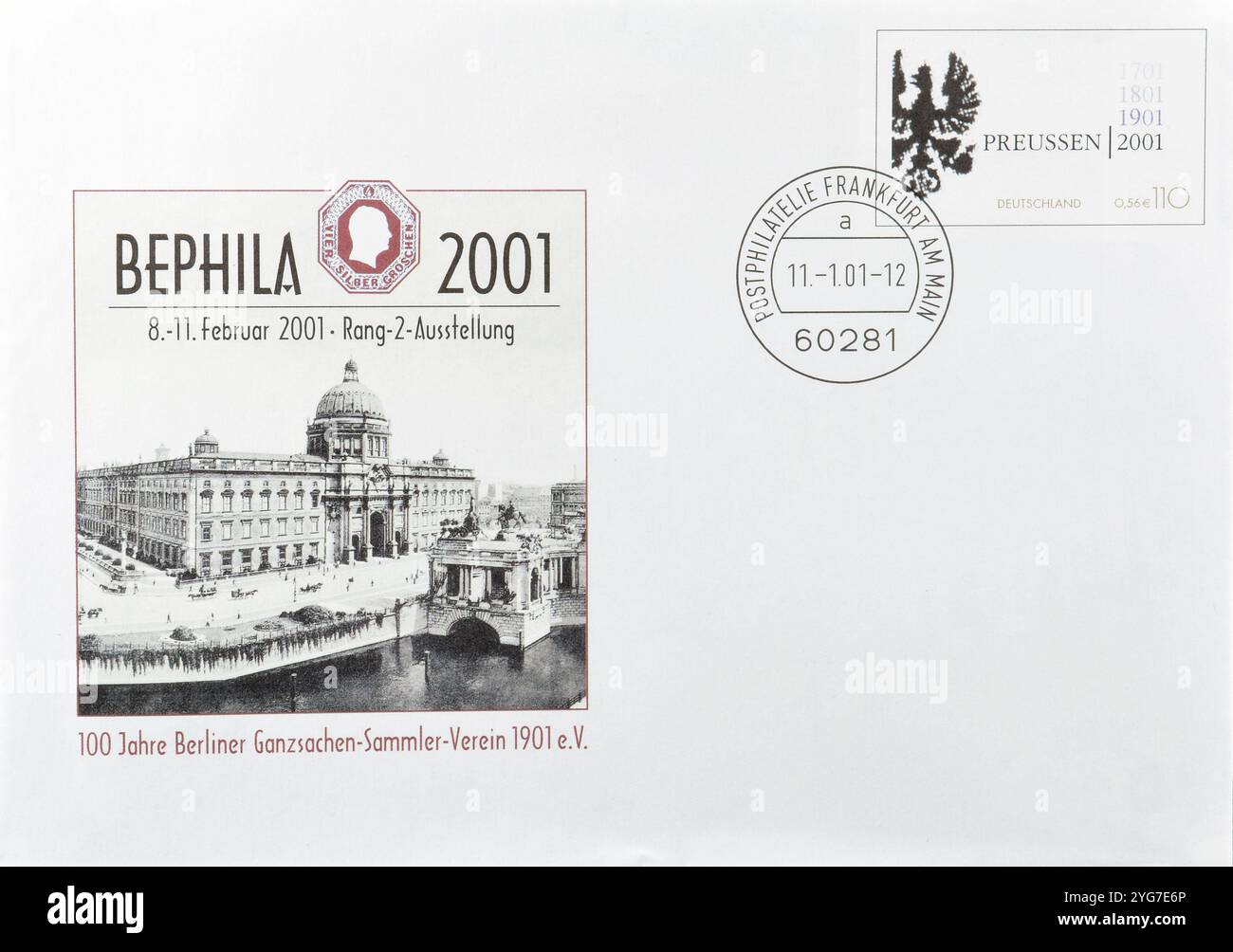 Letter with cancelled postage stamp printed by Germany, that promotes ...