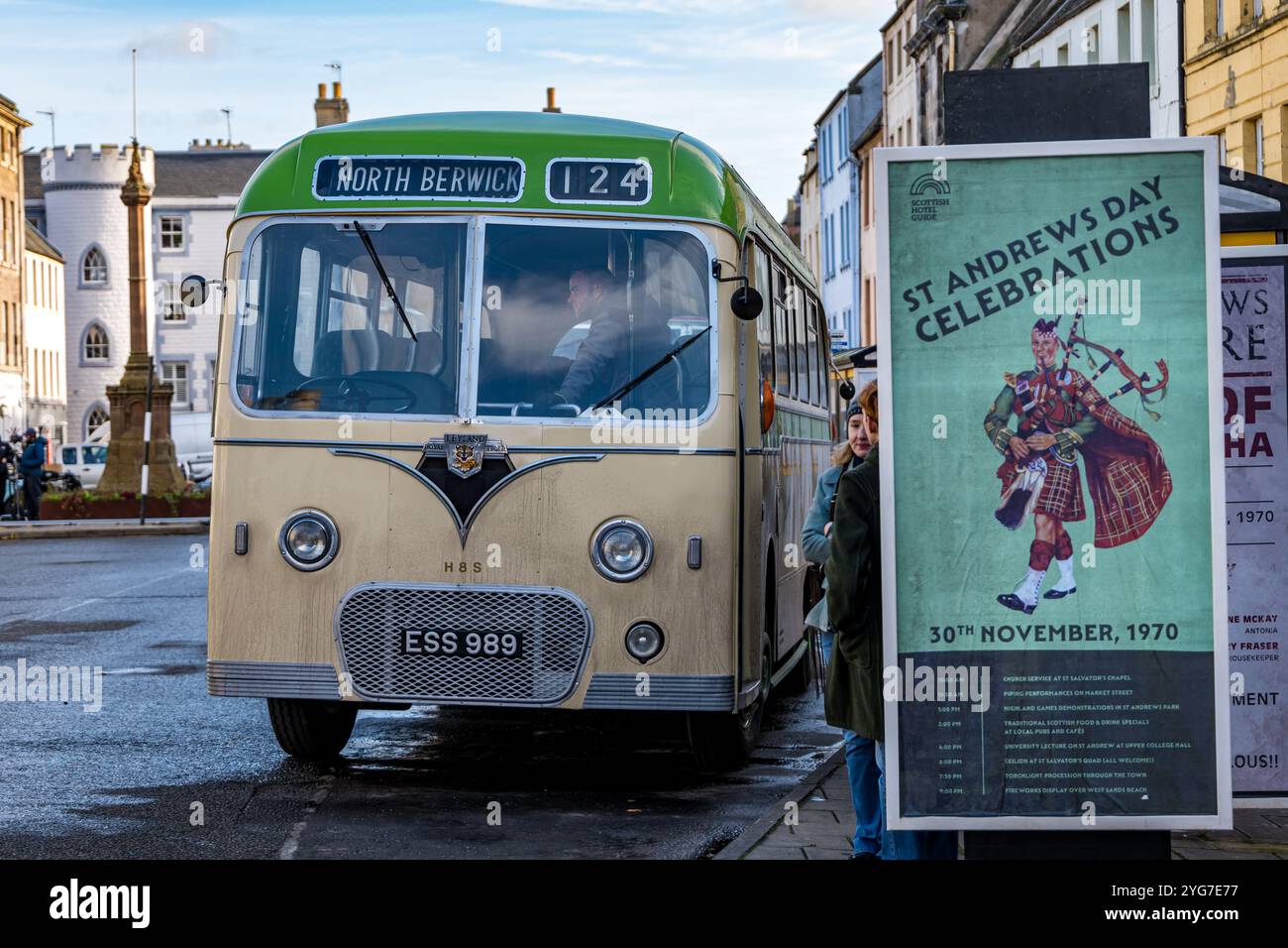 Vintage bus in filming hi-res stock photography and images - Alamy