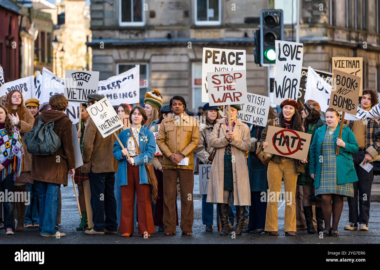 Anti Vietnam war protest in filming of 1970s movie Borges and Me ...