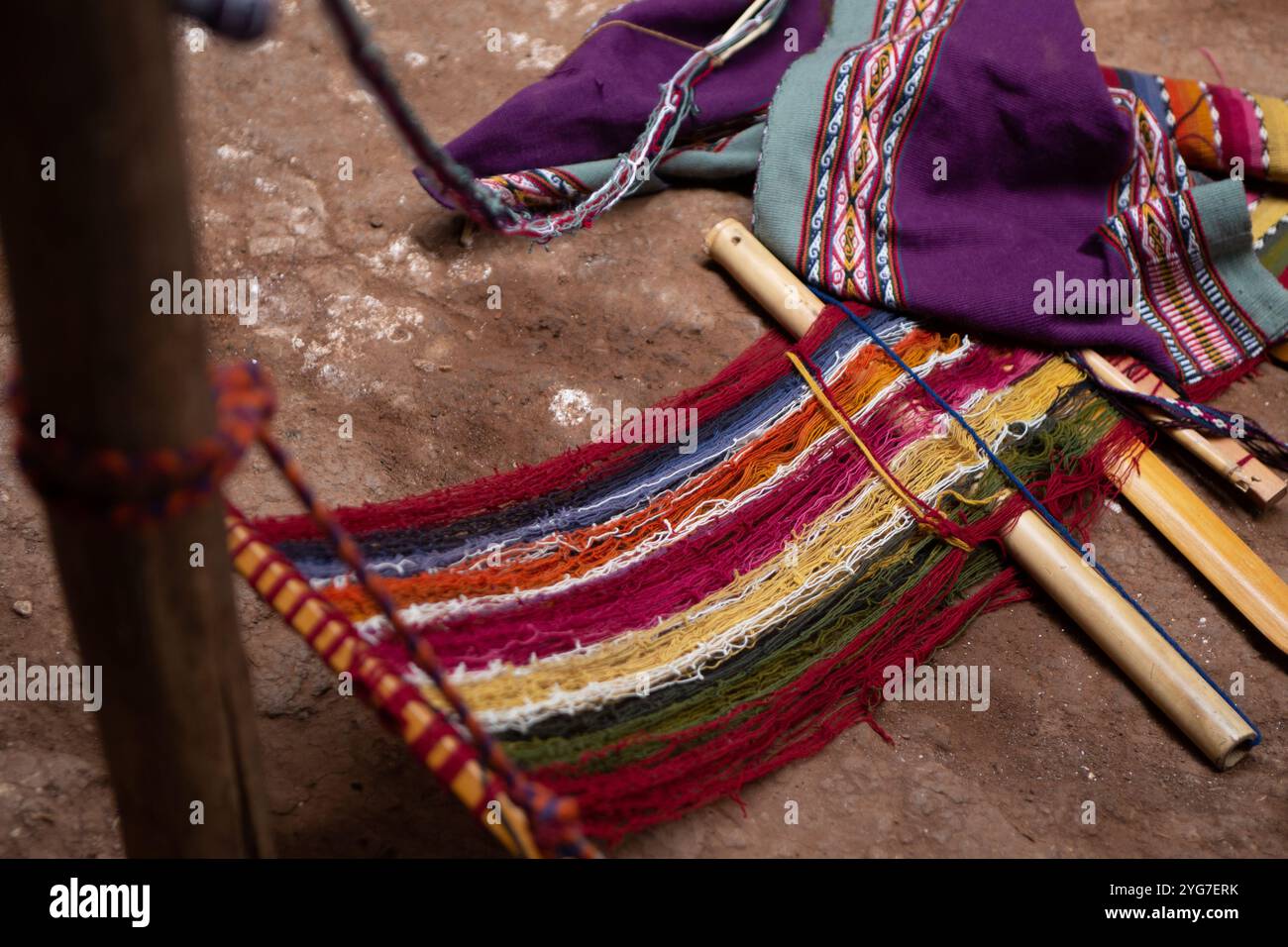 Colored Dyes for Weaving in Peru Stock Photo - Alamy