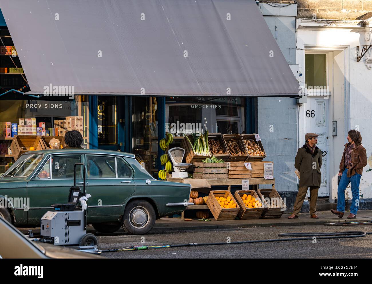 filming of 1970s movie Borges and Me, Haddington High Street, East ...