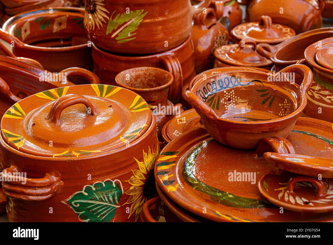 A vibrant collection of handcrafted Mexican ceramic art from Tepoztlán ...