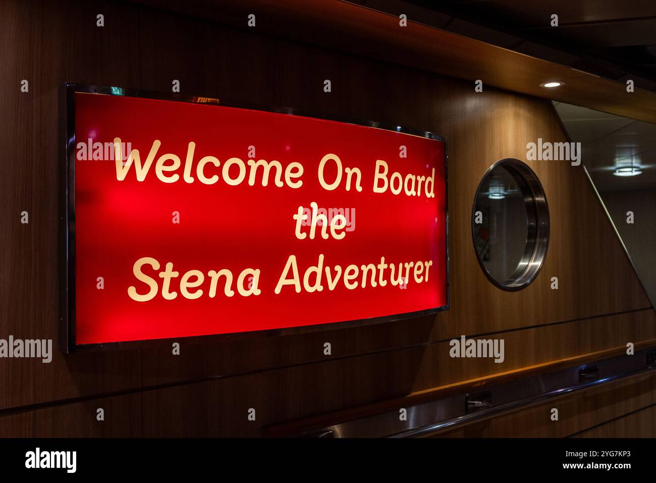 Interior of Ro-Ro ferry, MV Stena Adventurer Stock Photo - Alamy