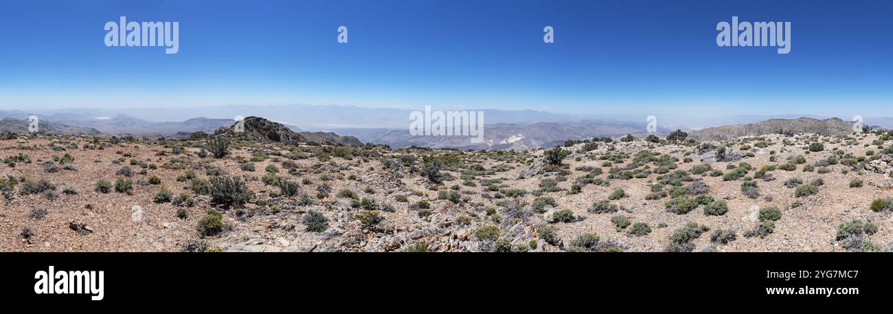 Dry Mountain summit panorama in Death Valley National Park looking ...