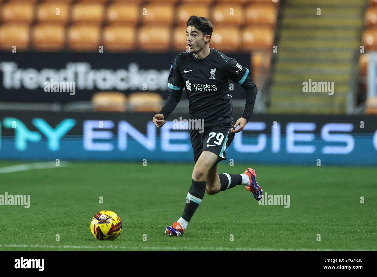 Dominic Corness of Liverpool in action during the Bristol Street Motors ...