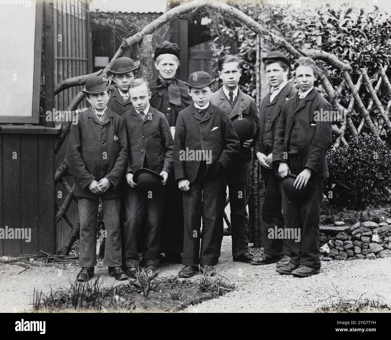 Young British pupils with a female teacher Stock Photo - Alamy