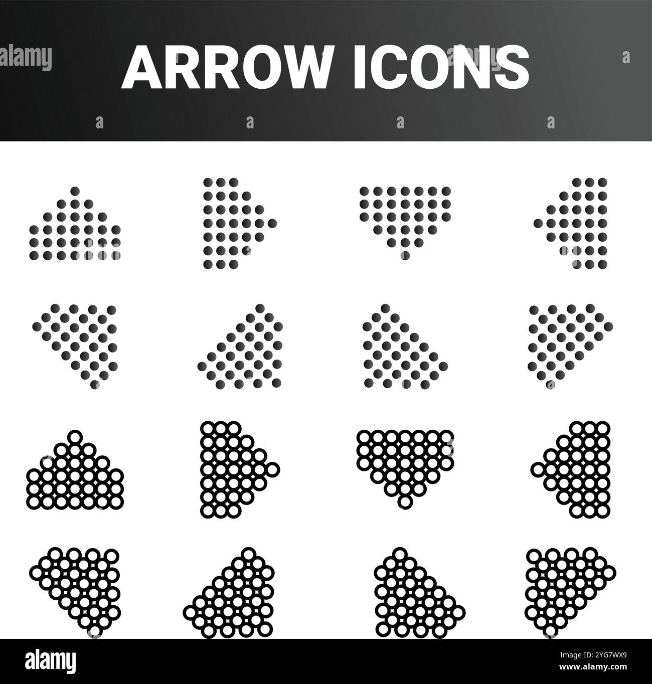 Simple minimalist directional arrow sign mark icons set design vector ...